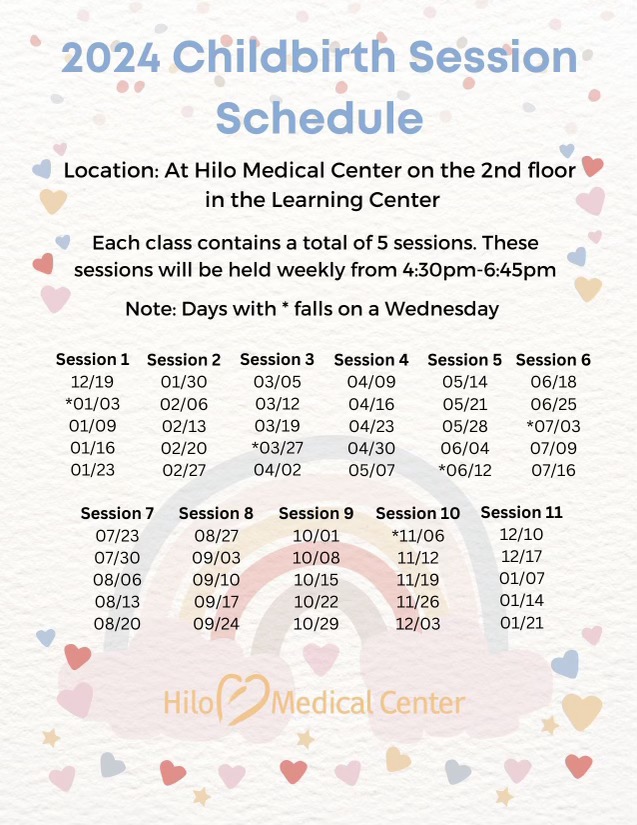 Maternity – Childbirth Classes – Hilo Benioff Medical Center